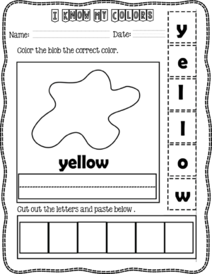 137 I Know My Colors Themed Workbook with No Prep Worksheets and ...