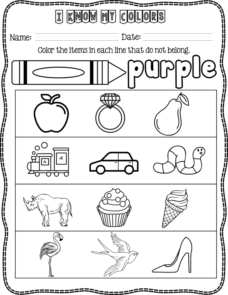 137 I Know My Colors Themed Workbook with No Prep Worksheets and ...