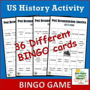 Post Reconstruction in America BINGO Review Activity - Made By Teachers