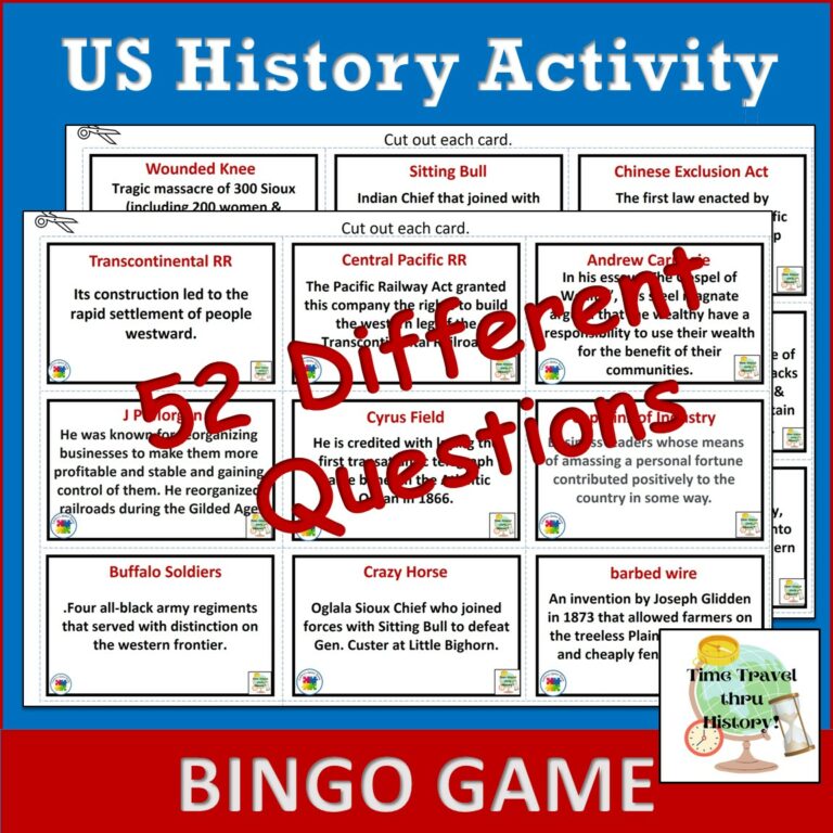 Post Reconstruction in America BINGO Review Activity | Made By Teachers