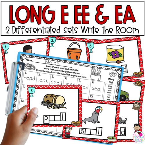EE and EA - Long E - Vowel Teams - Phonics - Write the Room | Made By ...