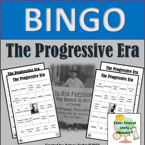 The Progressive Era BINGO Game Review Activity | Made By Teachers