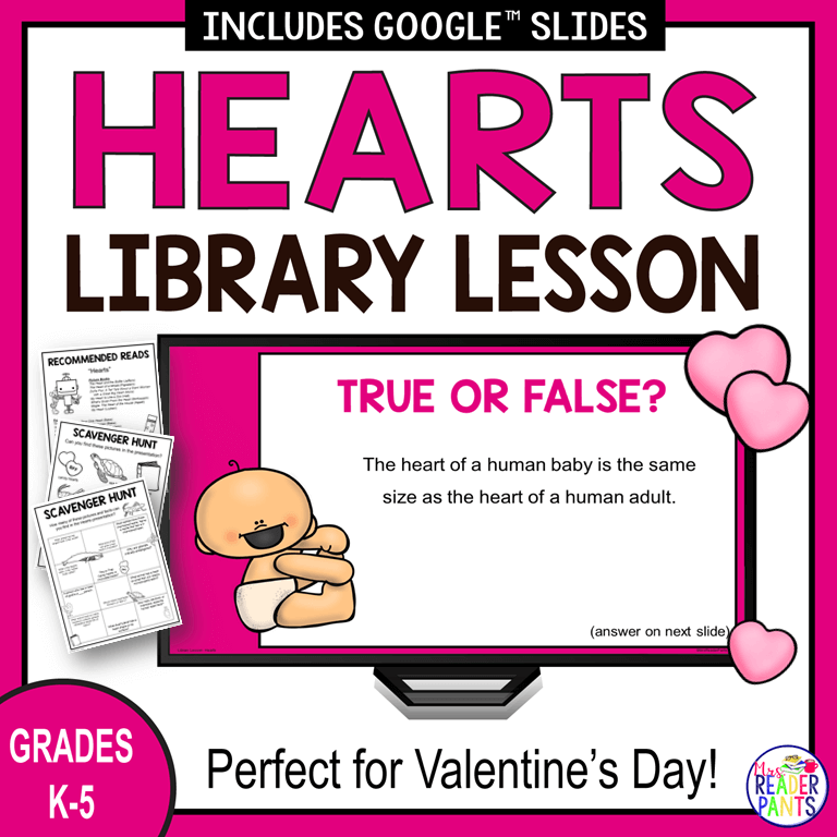 Valentines Day Library Lesson - American Heart Month - Body Systems ...