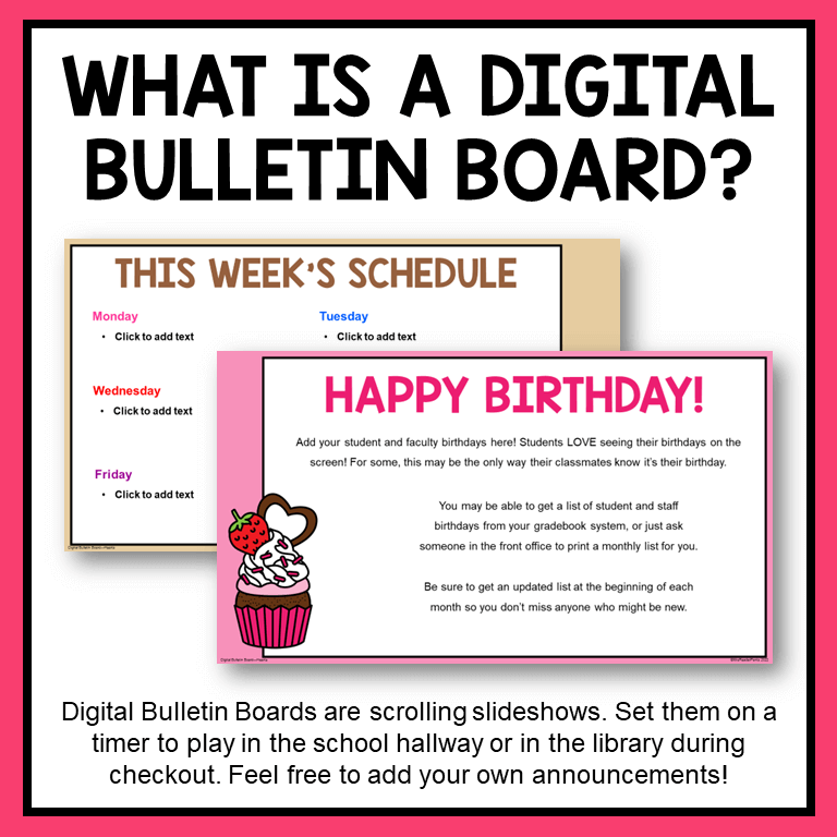 Valentine's Day Digital Bulletin Board - Hearts Theme - American Heart ...