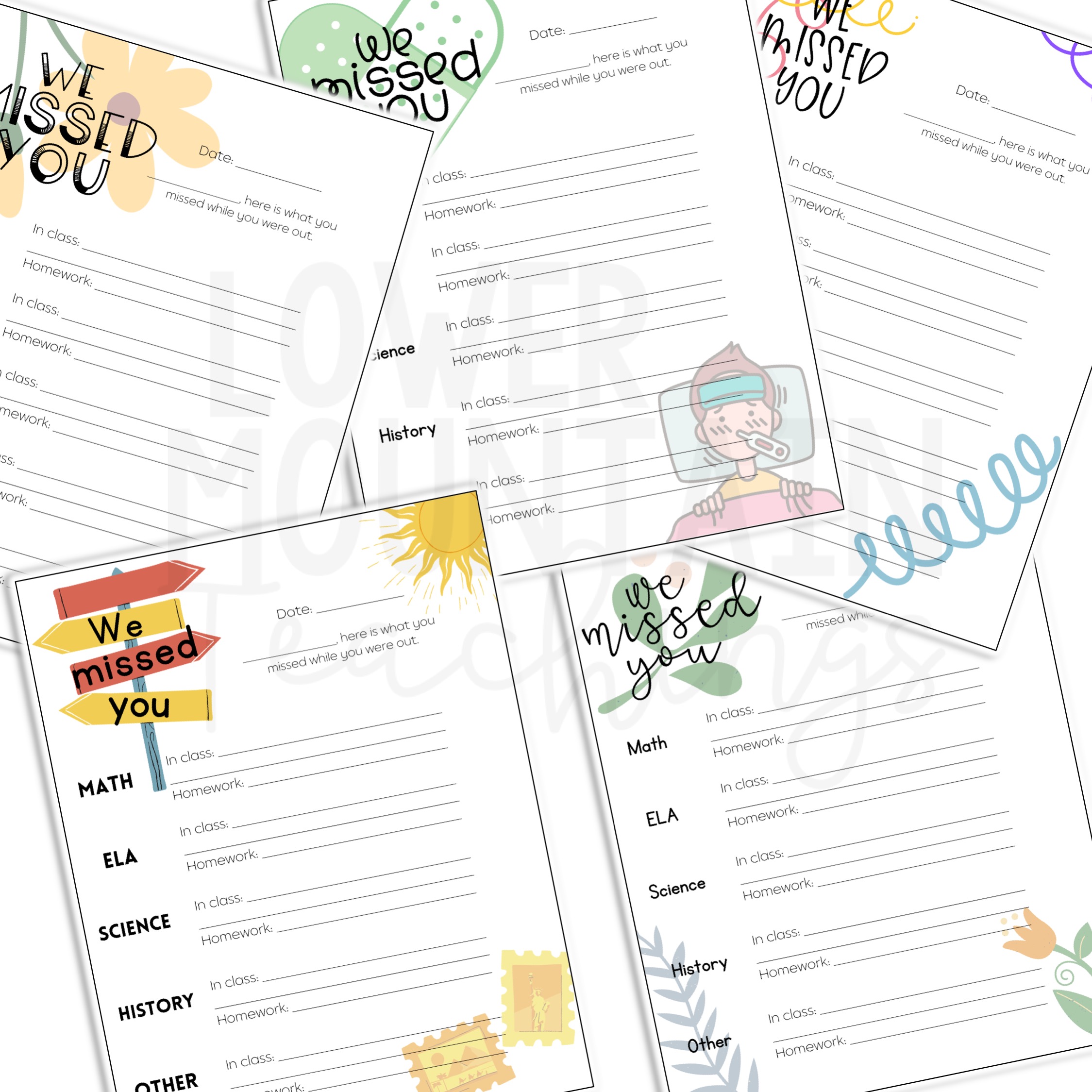 We Missed You Forms for Student Absence | Made By Teachers