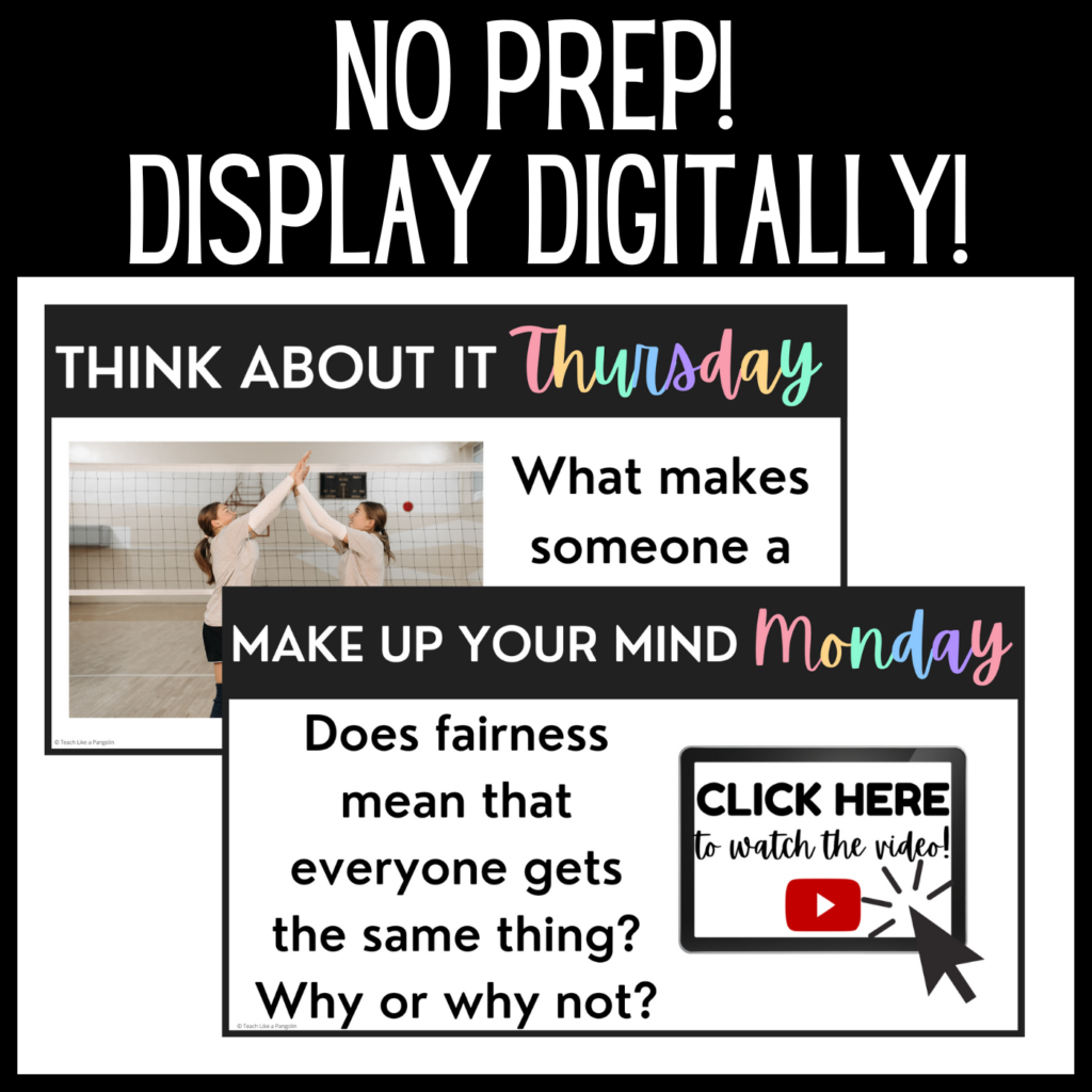 SEL Morning Meeting Slides - Daily Community Building Questions - Set 3 ...