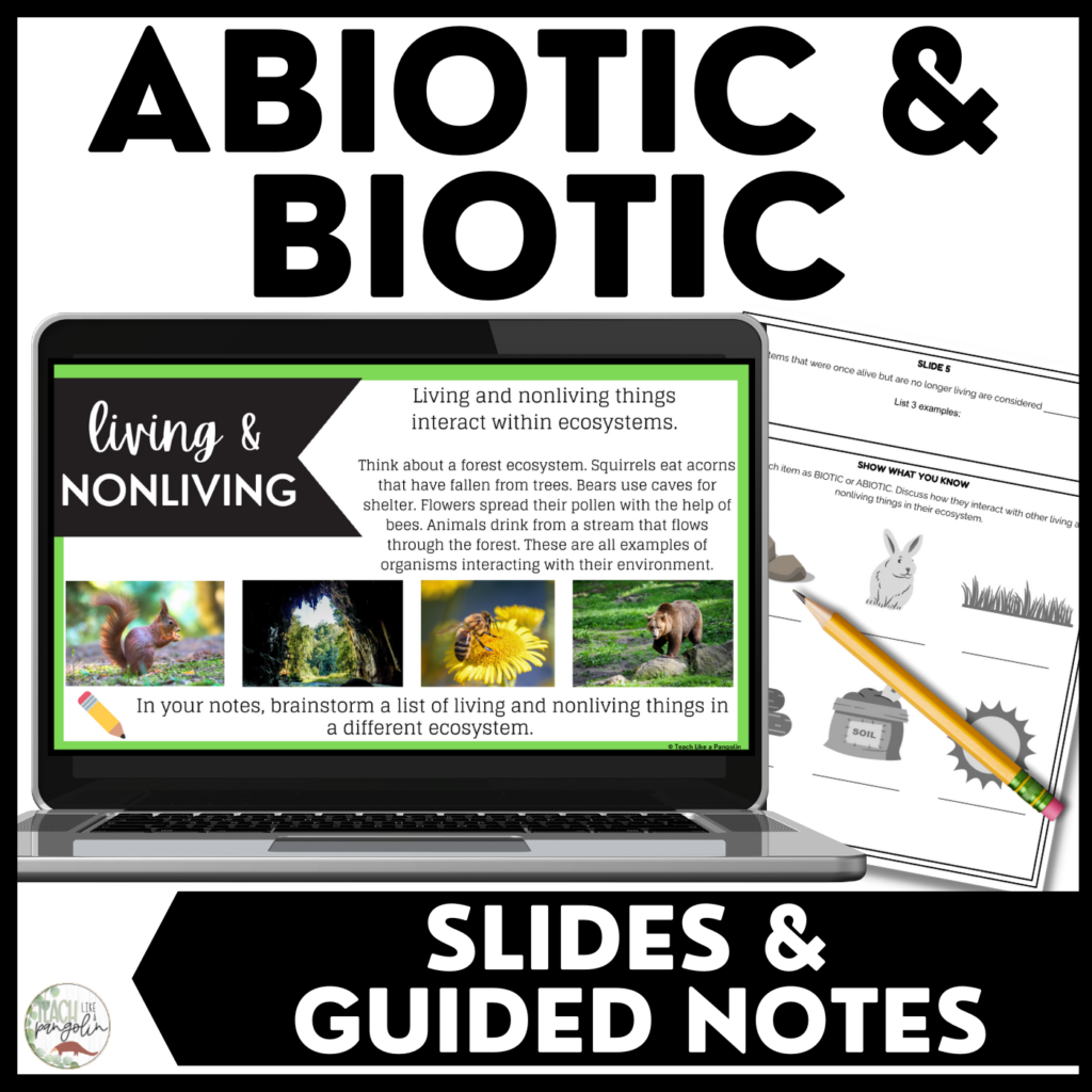 Abiotic and Biotic Factors Activity - Slideshow and Guided Notes | Made ...
