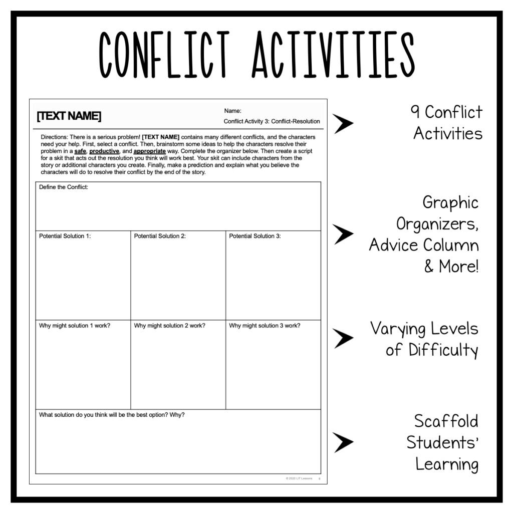 Conflict Activities Video Lesson Templates | Made By Teachers