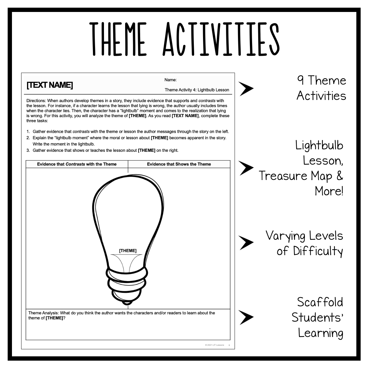 Theme Activities Video Lesson Templates | Made By Teachers