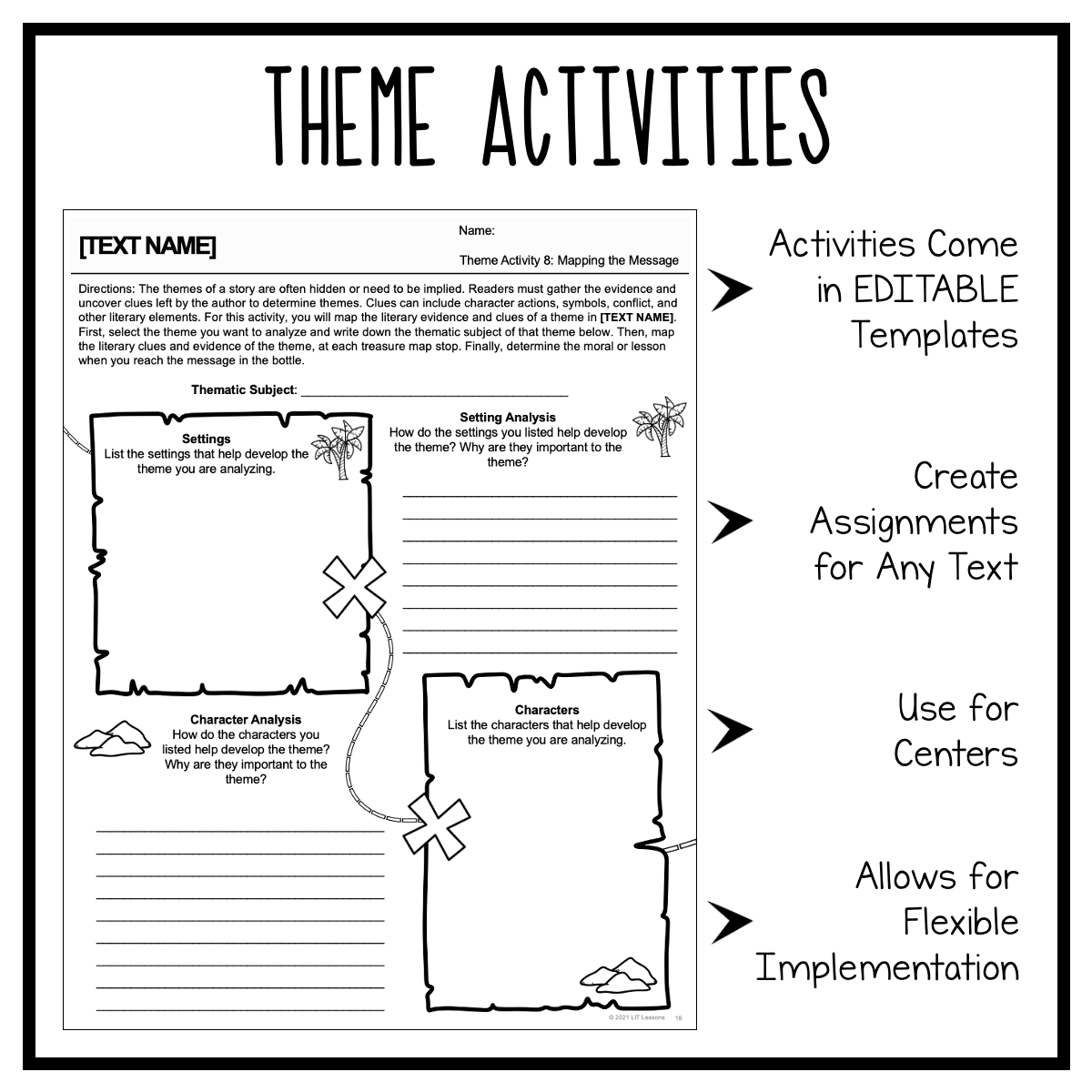 Theme Activities Video Lesson Templates | Made By Teachers