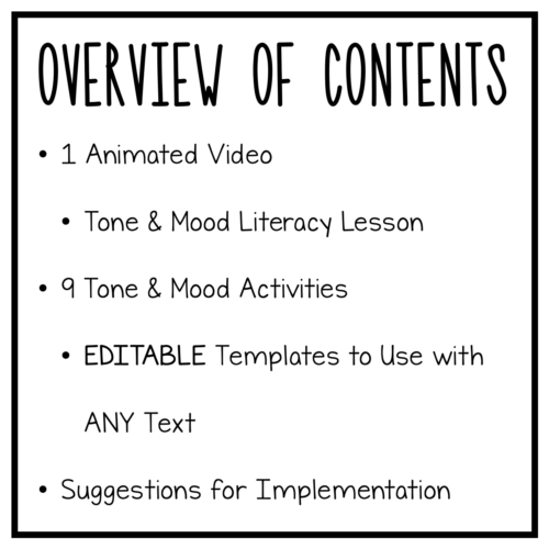 Tone & Mood Activities Video Lesson Templates | Made By Teachers