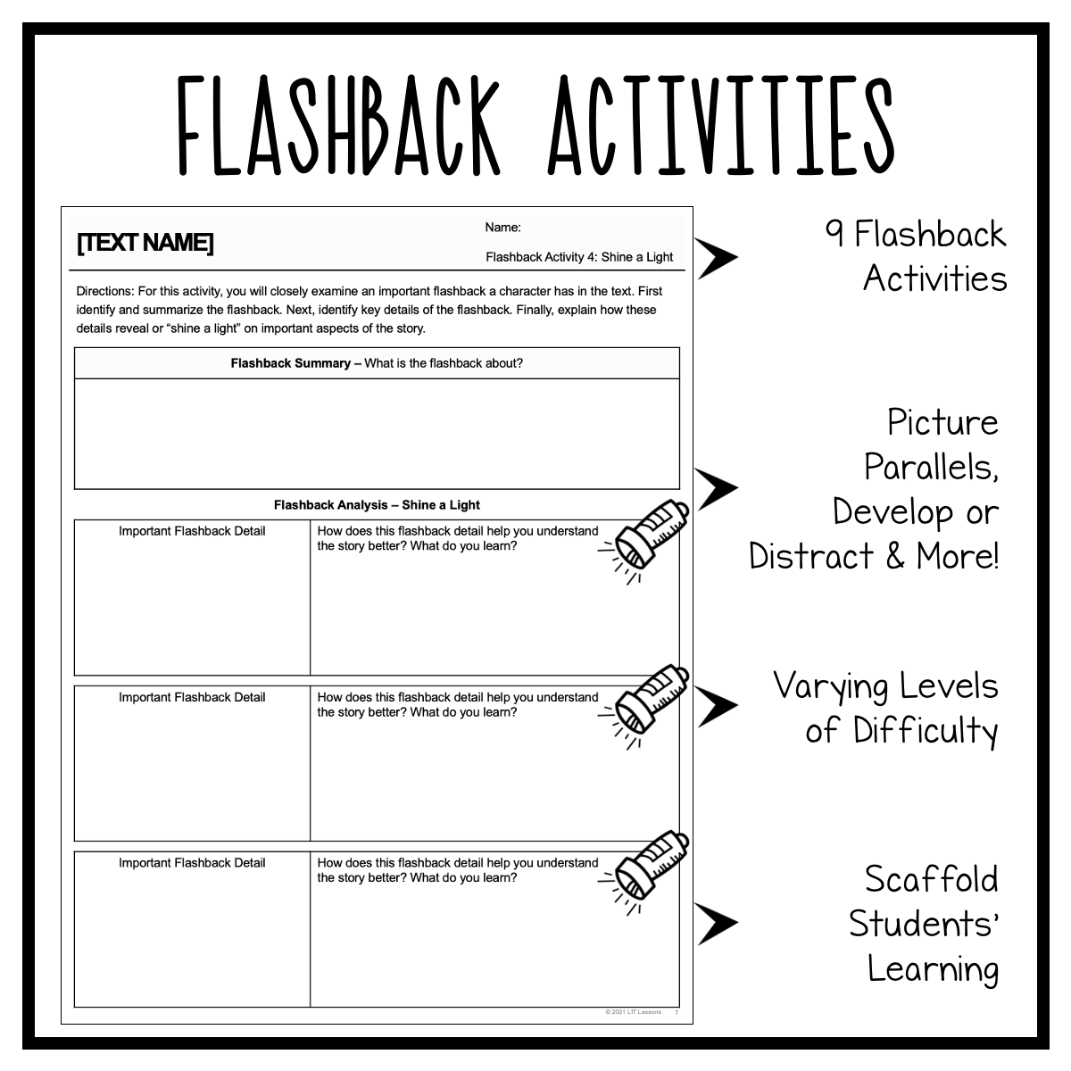 Flashback Activities Video Lesson Templates | Made By Teachers