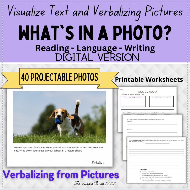 40 "What's in a Picture?" Verbalizing Strategy Activities for Reading ...