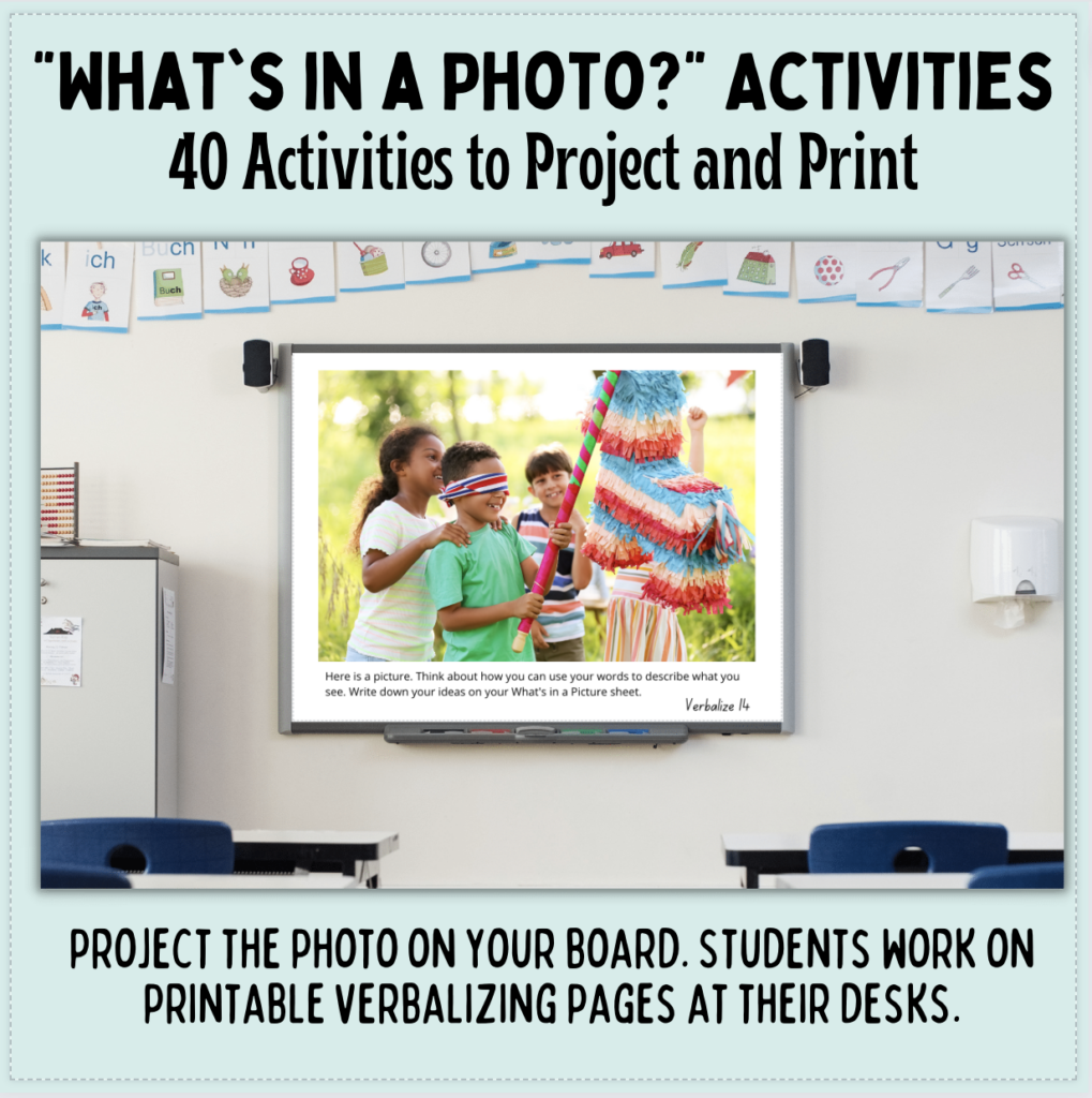 40 "What's in a Picture?" Verbalizing Strategy Activities for Reading ...