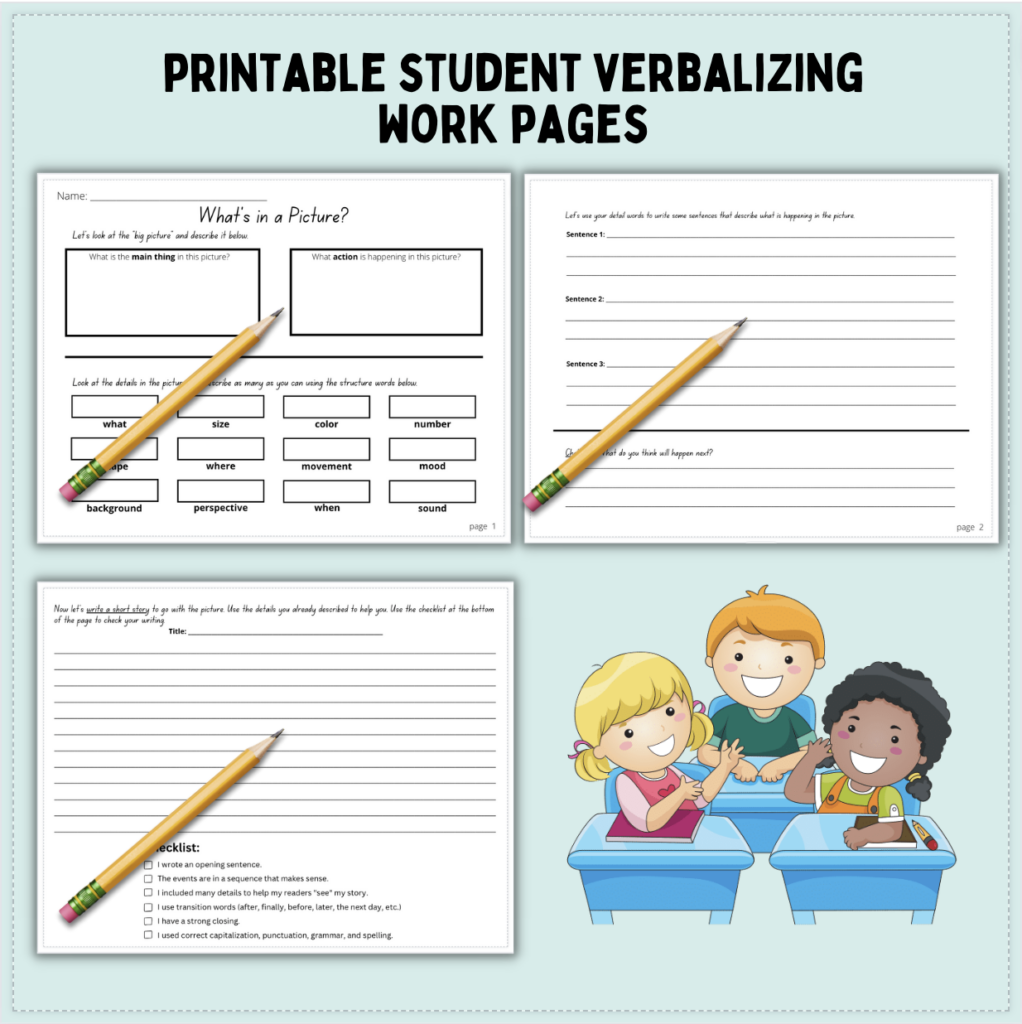 40 "What's in a Picture?" Verbalizing Strategy Activities for Reading ...