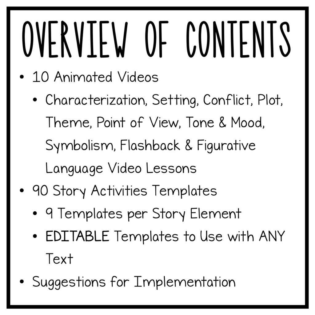 Literary Elements Activities Templates & Video Lessons | Made By Teachers