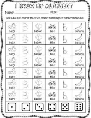 30+ Pages of Letter B Themed Workbook with No Prep Worksheets and ...