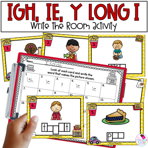 Long I - IGH Y IE - Phonics - Write the Room | Made By Teachers
