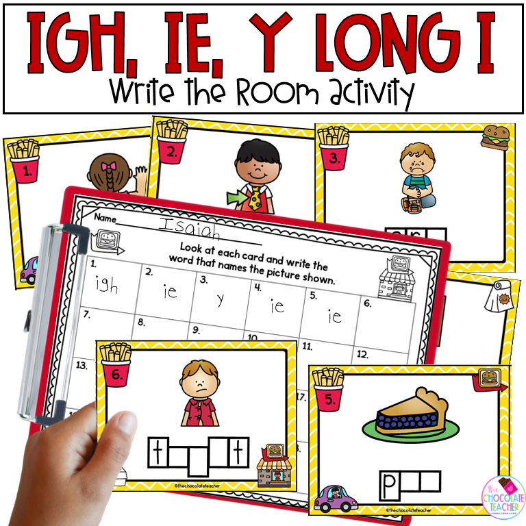Long I - IGH Y IE - Phonics - Write the Room | Made By Teachers