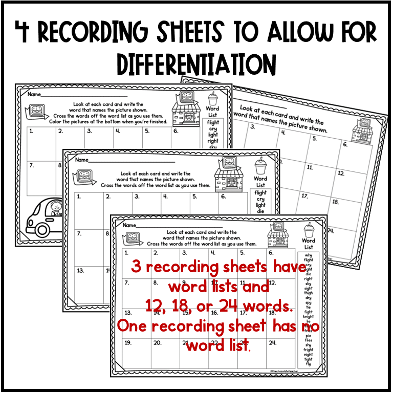 Long I - IGH Y IE - Phonics - Write the Room | Made By Teachers