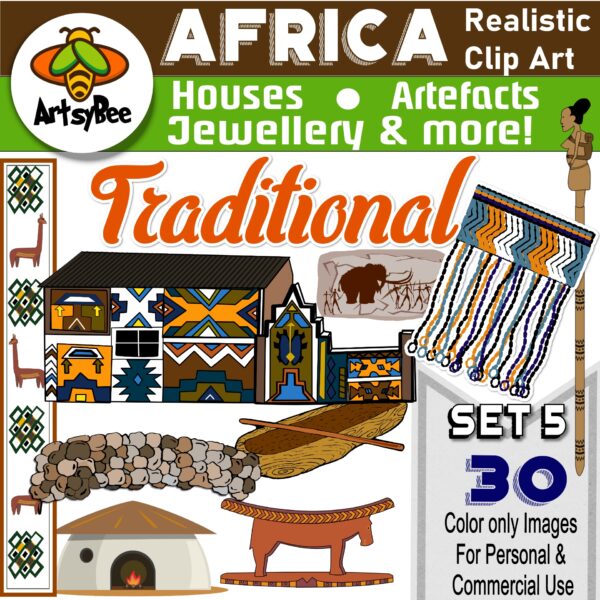 Traditional and Ancient Africa set - 30 clipart images FREE sample ...