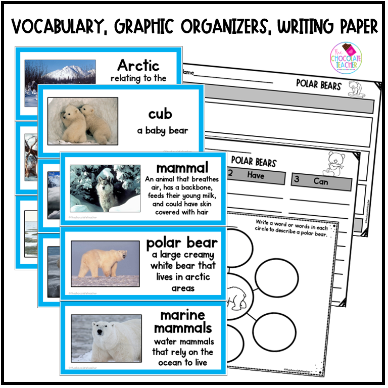 Polar Bears - Nonfiction Unit - Reading Writing - Worksheets - Craft ...