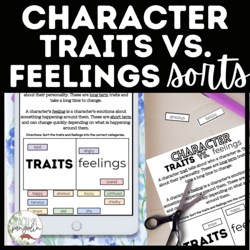 Character Traits vs. Feelings Sorts - Printable and Digital | Made By ...