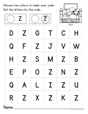 Alphabet Letter Z Dot Marker Center | Made By Teachers