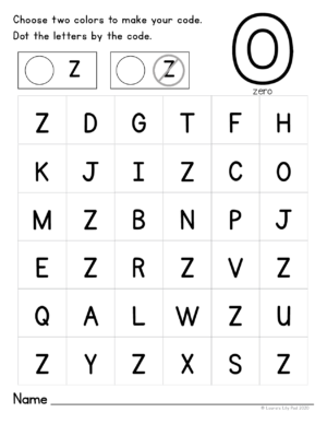 Alphabet Letter Z Dot Marker Center | Made By Teachers