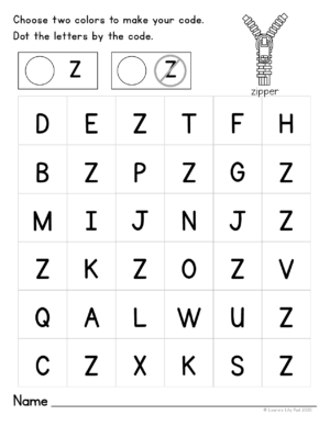 Alphabet Letter Z Dot Marker Center | Made By Teachers