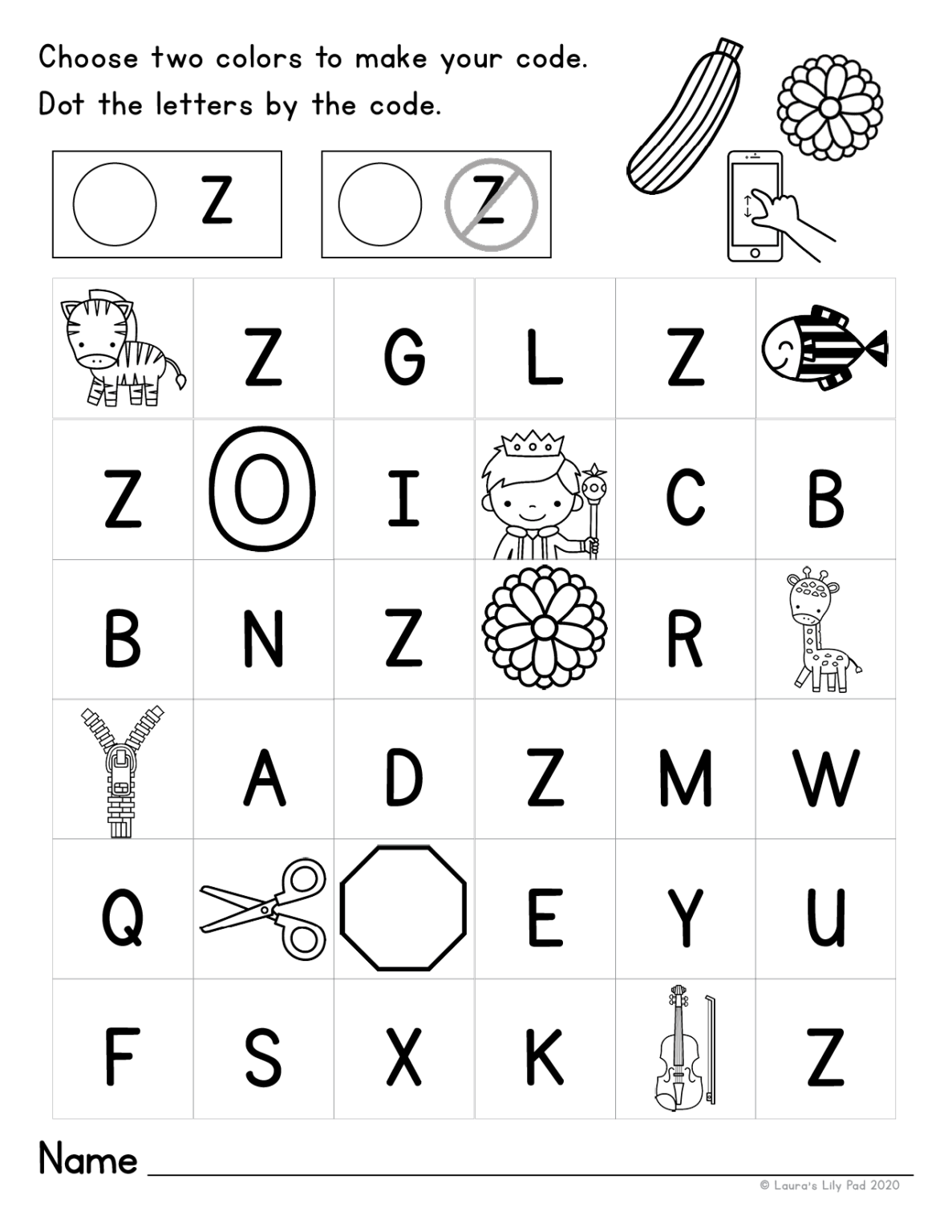 Alphabet Letter Z Dot Marker Center | Made By Teachers