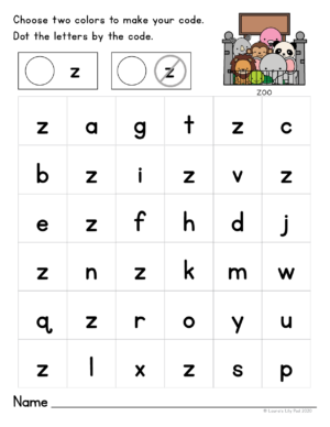 Alphabet Letter Z Dot Marker Center | Made By Teachers