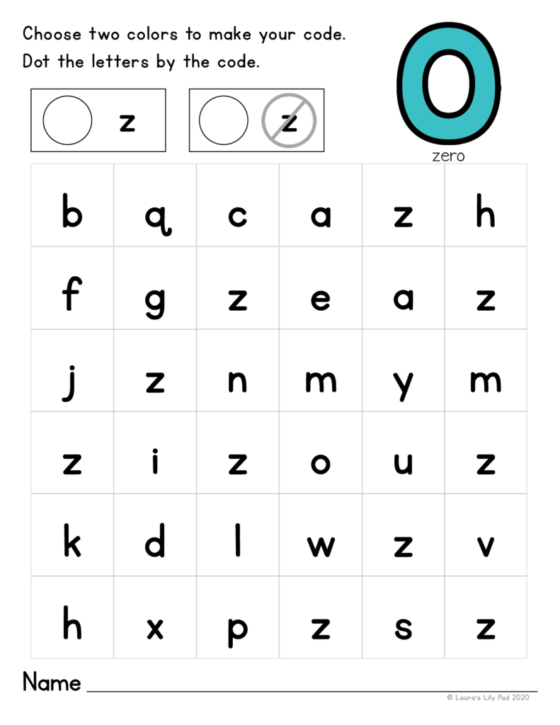 Alphabet Letter Z Dot Marker Center | Made By Teachers