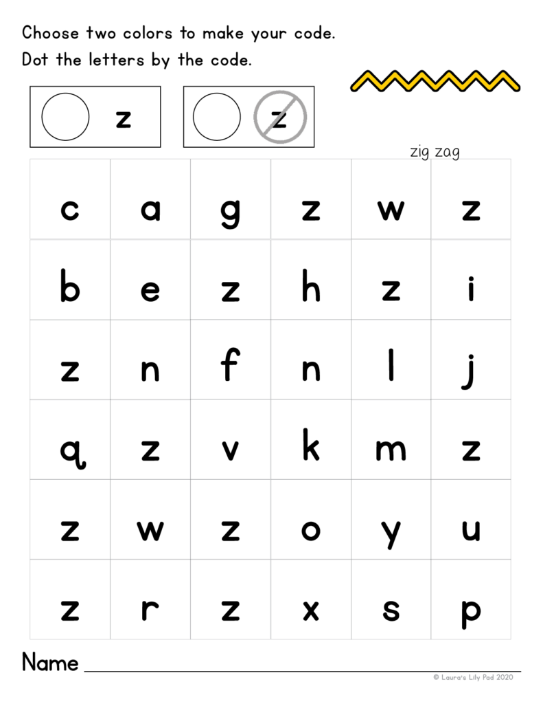 Alphabet Letter Z Dot Marker Center | Made By Teachers