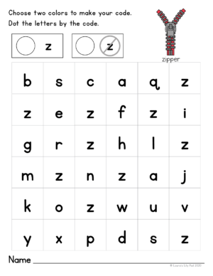 Alphabet Letter Z Dot Marker Center | Made By Teachers