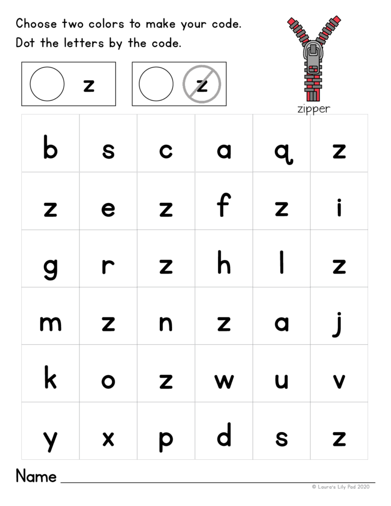 Alphabet Letter Z Dot Marker Center | Made By Teachers
