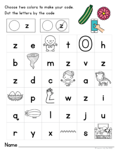 Alphabet Letter Z Dot Marker Center | Made By Teachers