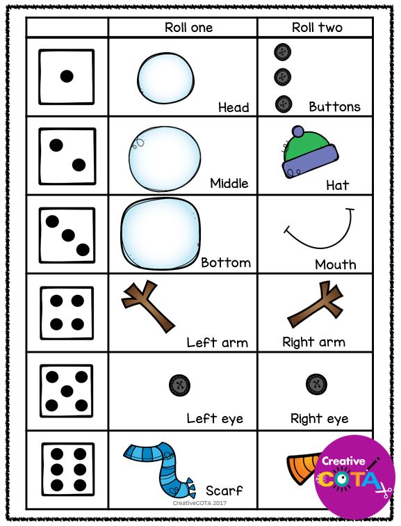 Winter Snowman Math and Writing Centers Worksheets and Activities ...