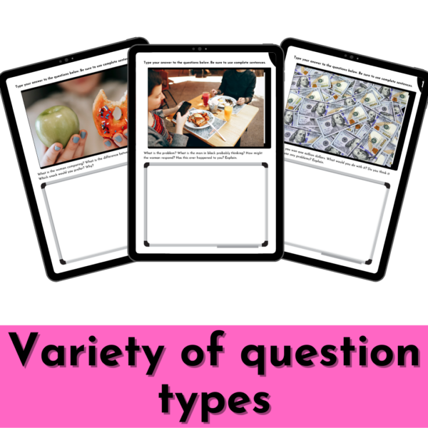 Back to School ESL Bell Ringer/Writing Prompts w/Pictures | Made By ...