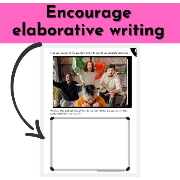 Back to School ESL Bell Ringer/Writing Prompts w/Pictures | Made By ...