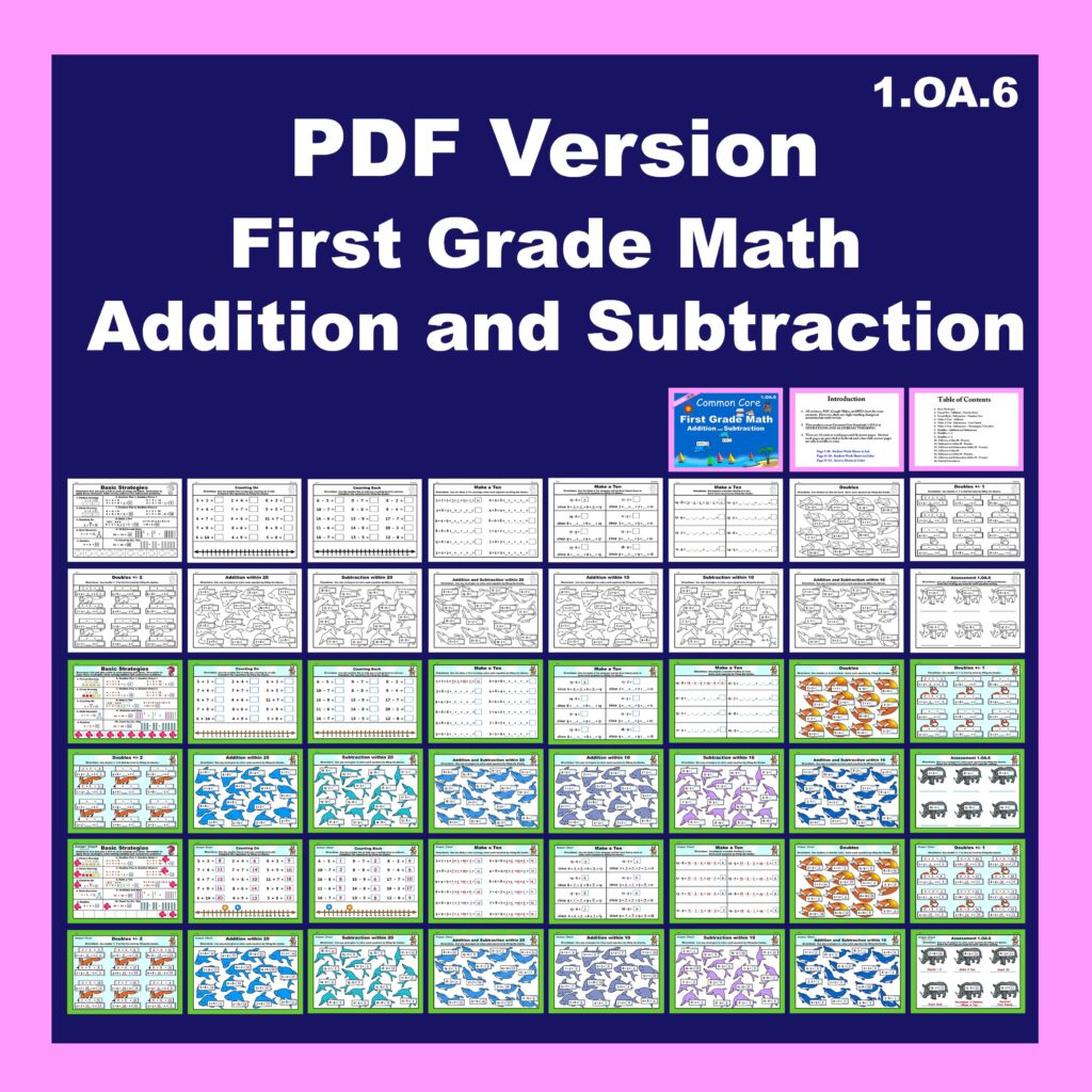 First Grade Math Addition Subtraction 1.OA.6 | Made By Teachers