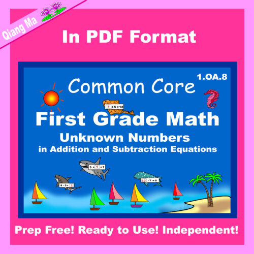 First Grade Math Unknown Numbers 1.OA.8 | Made By Teachers