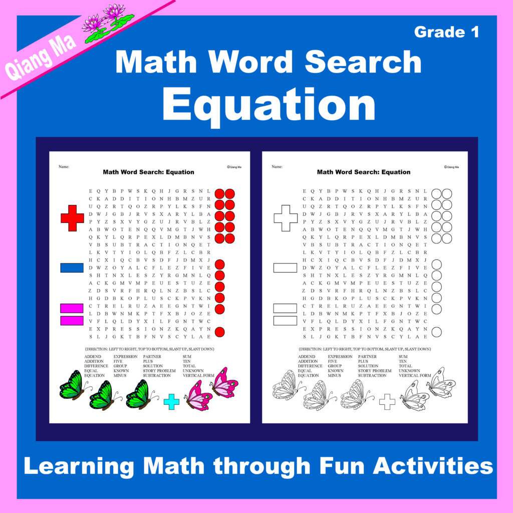 Math Word Search: Equation (Gr 1) | Made By Teachers