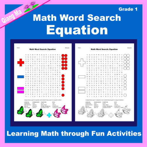 Math Word Search: Equation (Gr 1) | Made By Teachers