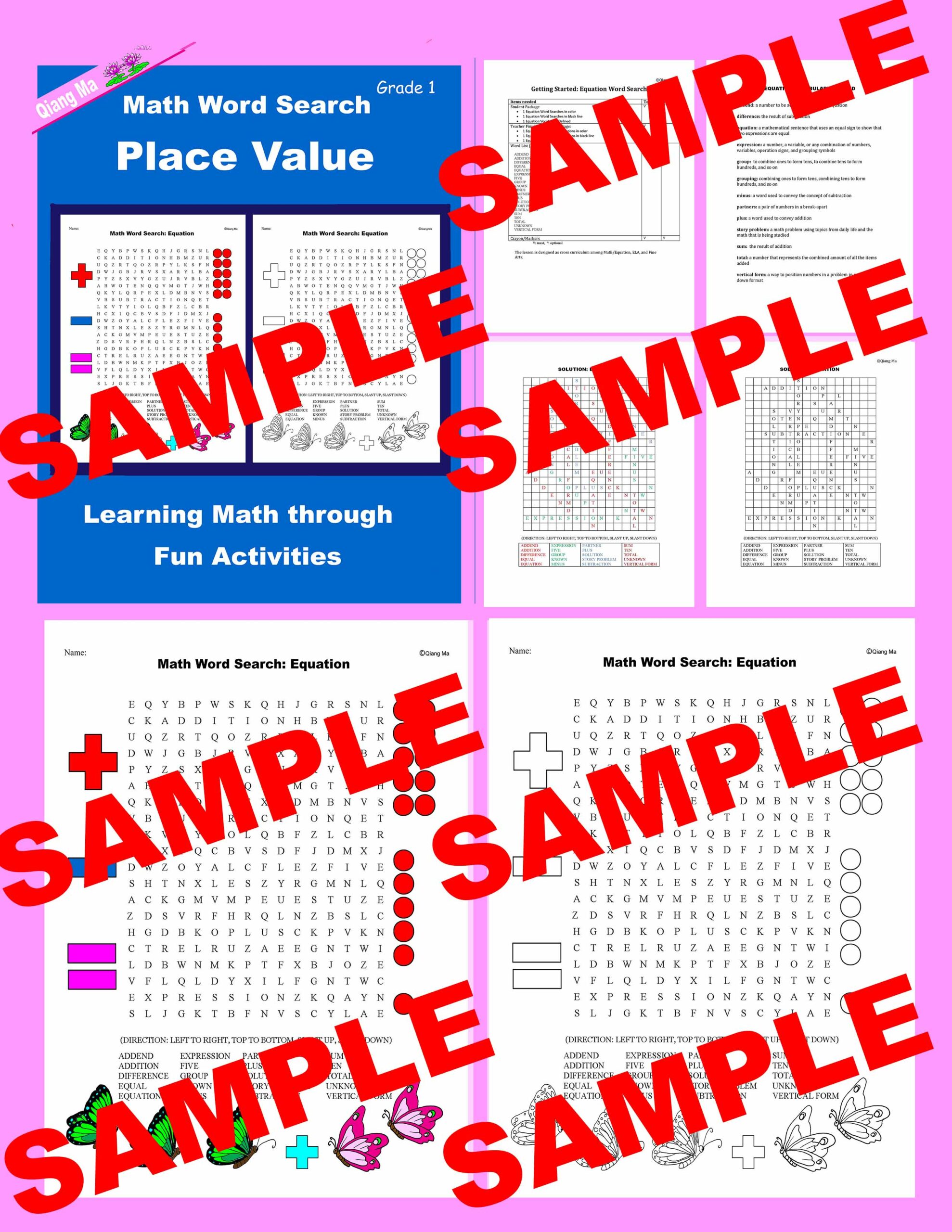 Math Word Search: Equation (Gr 1) | Made By Teachers