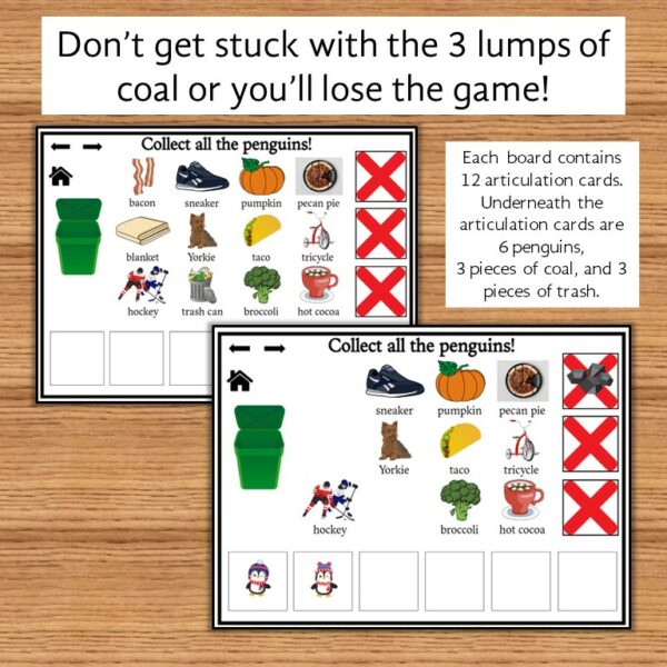 Winter articulation Game: Collect the Penguins - early developing ...