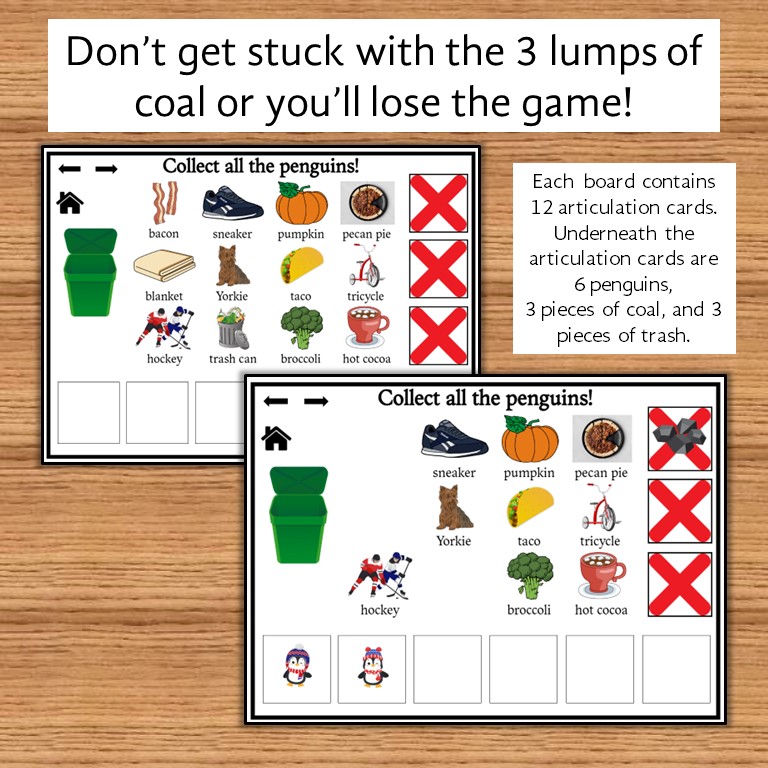 Winter articulation Game: Collect the Penguins - early developing ...