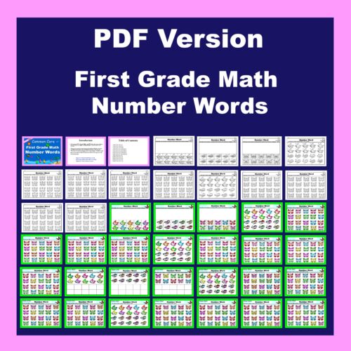First Grade Math Number Words 1.NBT.1 | Made By Teachers