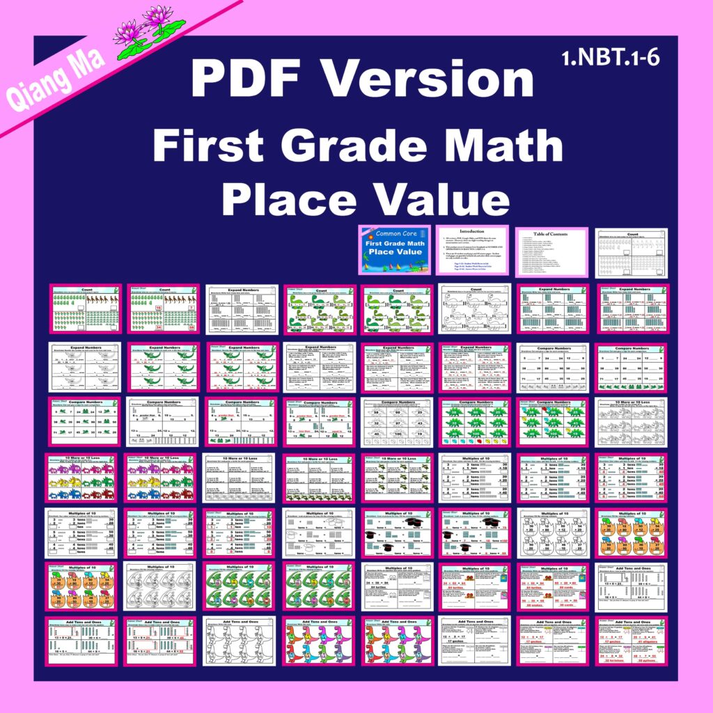 First Grade Math Place Value Bundle 1.NBT | Made By Teachers