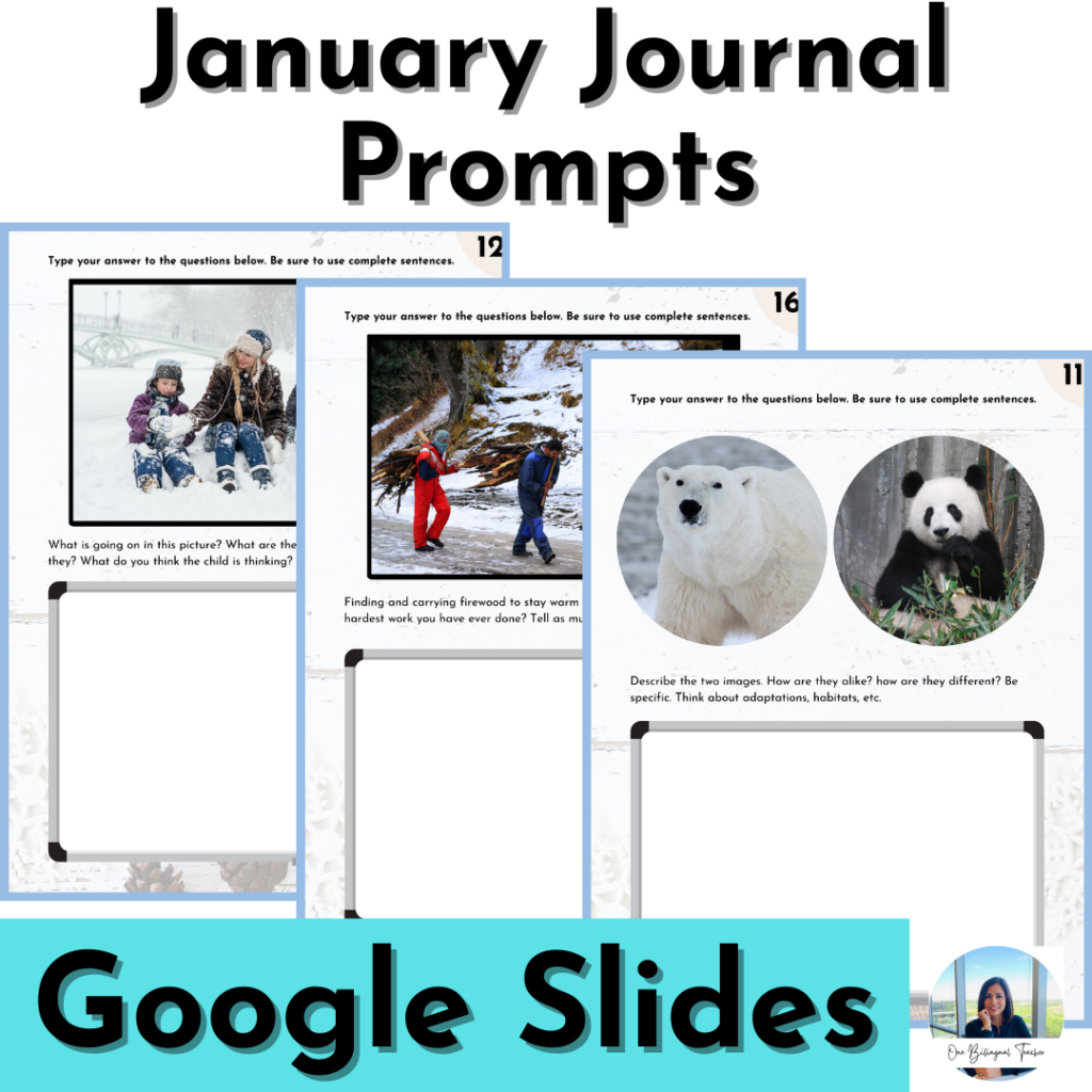 JANUARY ESL BELL RINGERS/WRITING PROMPTS W/PICTURES | Made By Teachers